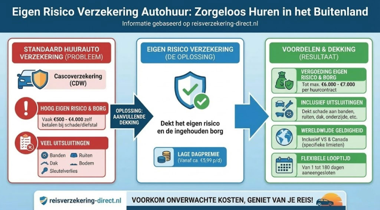 Je eigen risico en borg afkopen bij autohuur? Dat kan hier voordelig ...